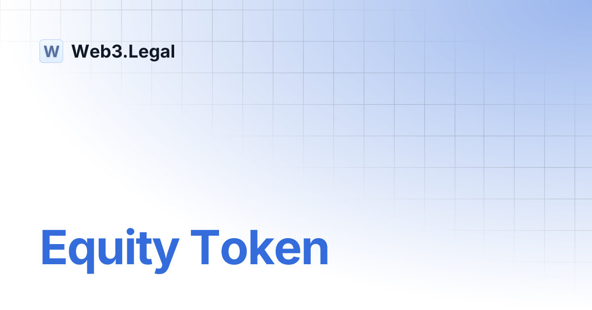 Equity Token | Web3.Legal